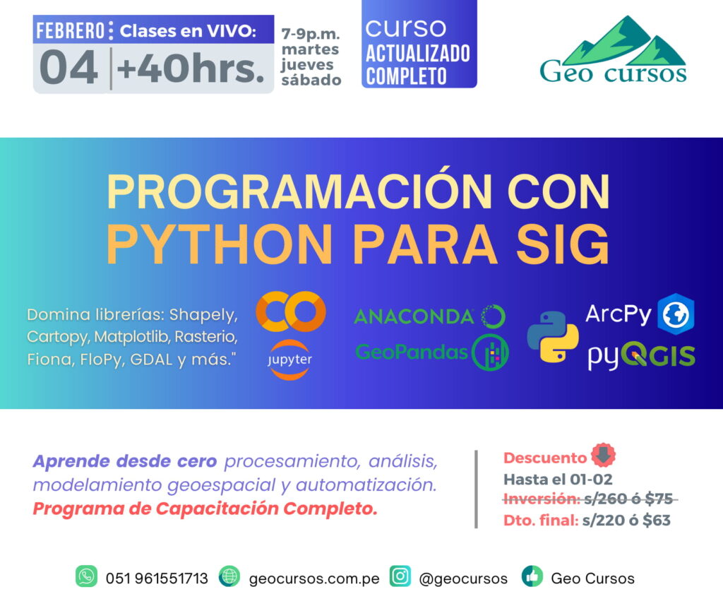 Programación con Python para SIG | geocursos.com.pe