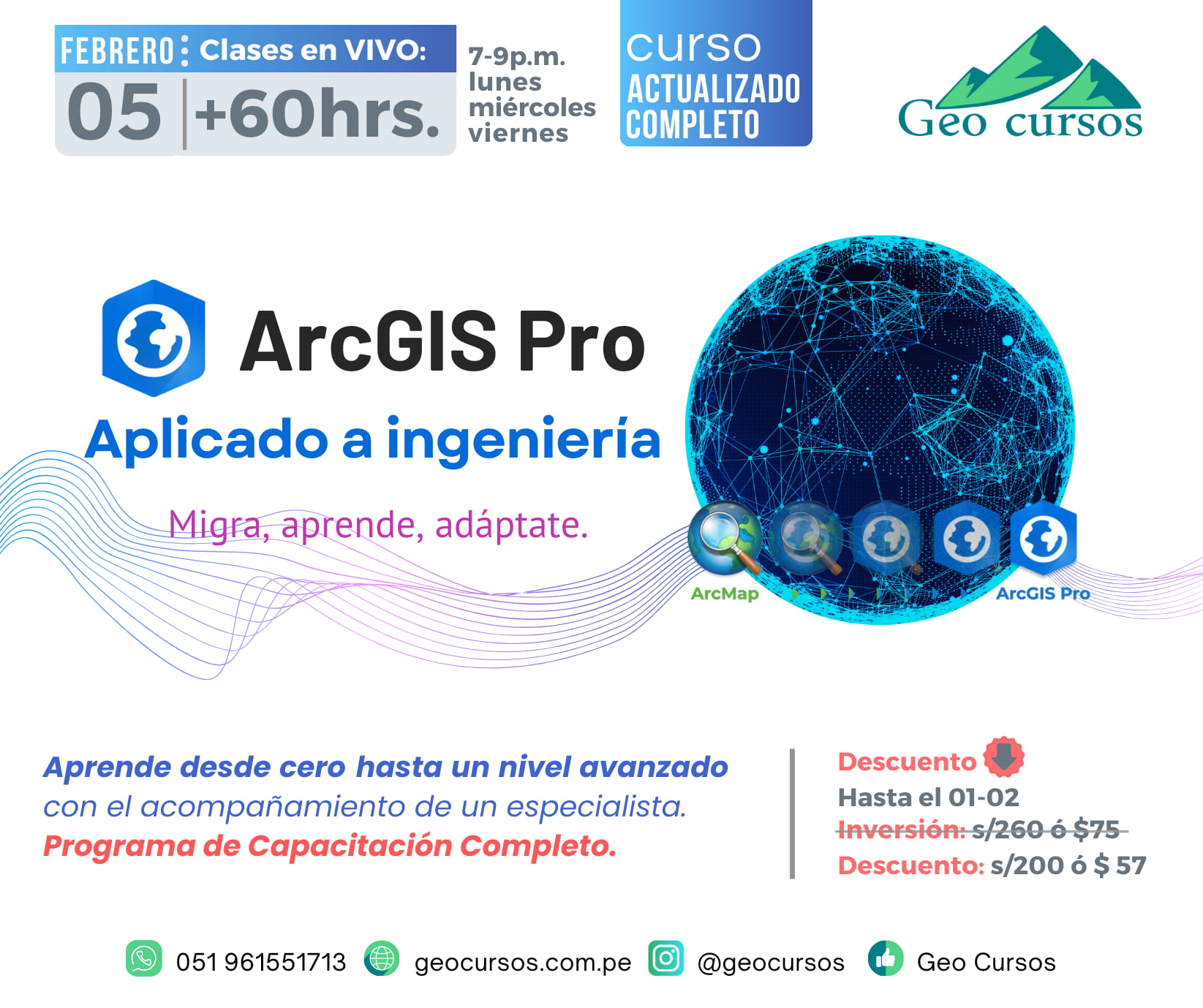 ArcGIS Pro Aplicado a Ingeniería | geocursos.com.pe